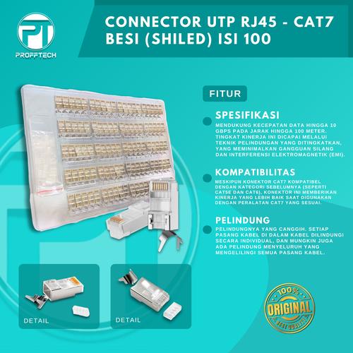 Promo Conector cat 7, RJ45 shielded isi 100, original ProffTech - 50 ...