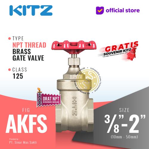 Jual NPT Gate Valve Brass KITZ Fig. 125 AKFS , Drat Kasar - 3/8" - 10mm - Jakarta Pusat - KITZ ...