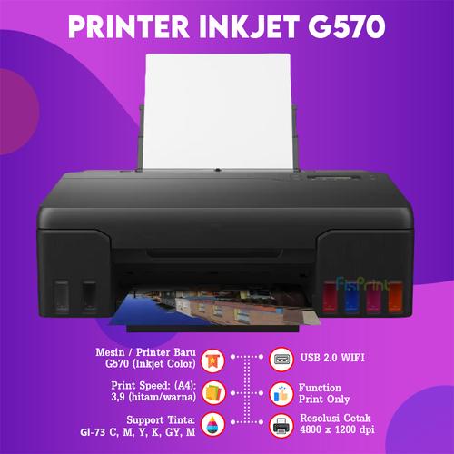 Promo Printer Canon PIXMA G570 570 Printer Foto Ink Tank 6 Warna ...