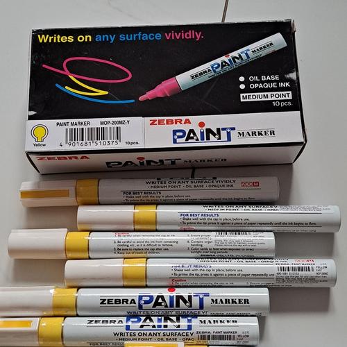 Jual Spidol Paint Marker Zebra Kuning / Spidol Paint Marker Zebra ...