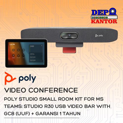 Jual Poly Studio Small Room Kit for MS Teams: Studio R30 USB Video Bar with GC8 (UUF) + GARANSI ...