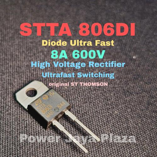 Jual STTA806DI Diode Ultra Fast 8A 600V ultrafast High Voltage ...