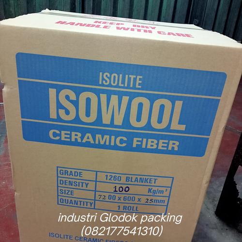 Jual Ceramic isowool blanket 1260C density 100kg tebal 25mm x 600mm x ...