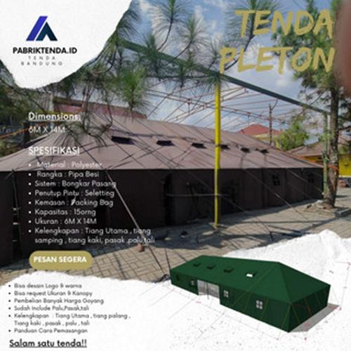 Jual Tenda Pleton Regu Komando TNI BARRAK Militer Ukuran 6M X 14M Bisa ...
