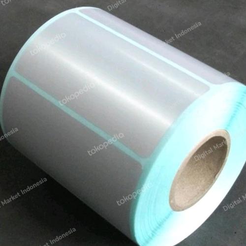 Jual Label Sticker Barcode 50 x 20 mm 1 line 500 pcs Silver Pet Matte 1 ...