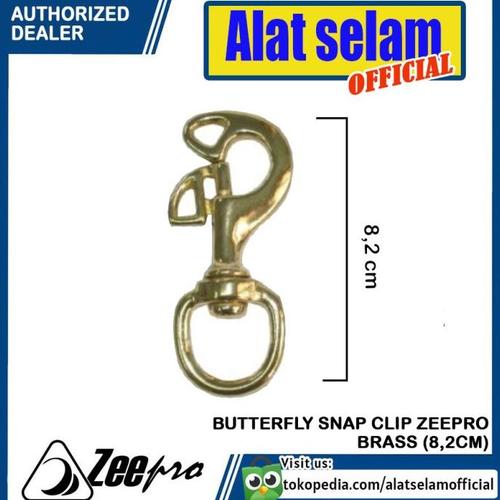 Jual Butterfly Bolt Snap Clip Zeepro Brass Kuning (8,2 cm) Diving Selam ...