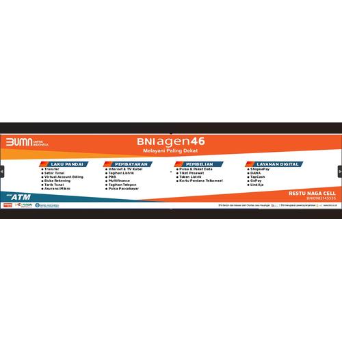 Jual STIKER VINYL MEJA KASIR AGEN BNI MODEL 2 ( CUSTOM NAMA KONTER ...