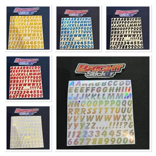 Jual STICKER STIKER ABJAD HURUF ANGKA LEMBAR SET CUTTING - Putih ...