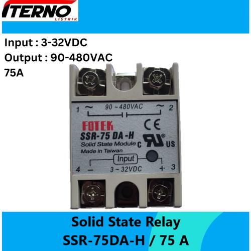 Jual Solid State Relay SSR-75DA-H Fotek SSR75DAH 75A - Kota Tangerang - iterno listrik | Tokopedia