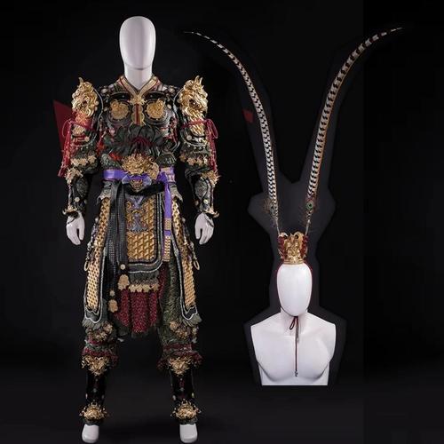 Jual New Game Black Myth: Wukong Cosplay Costume Set Hair Crown Armor ...