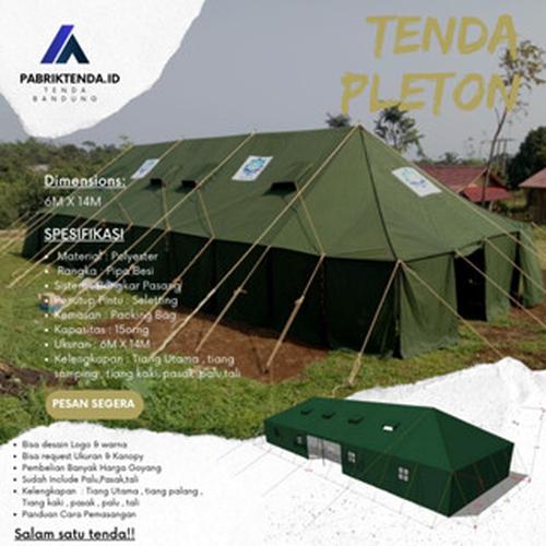 Jual Tenda Pleton TNI MILITER BARRAK Ukuran 6x14 Free Logo Desain Bisa ...