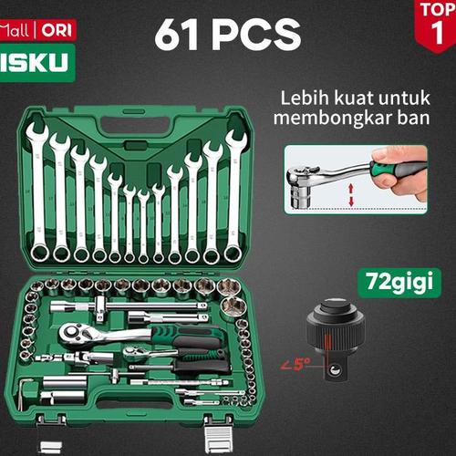 Jual ADA READY Isku Kunci Shock Set Alat Kunci Pas 61 Potong Wrench ...