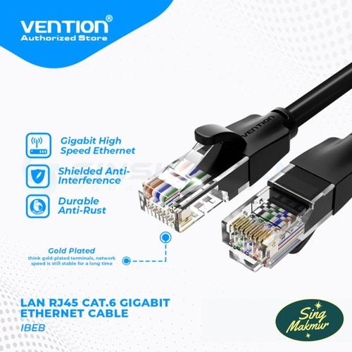 Promo Vention Kabel LAN RJ45 Cat.6 Gigabit Ethernet UTP 5m 10m 15m 20m ...