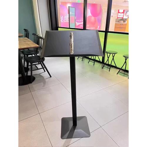 Jual Stand Menu Stand A4 Tempat Menu 115cm Rak Menu Buku Menu Restoran ...