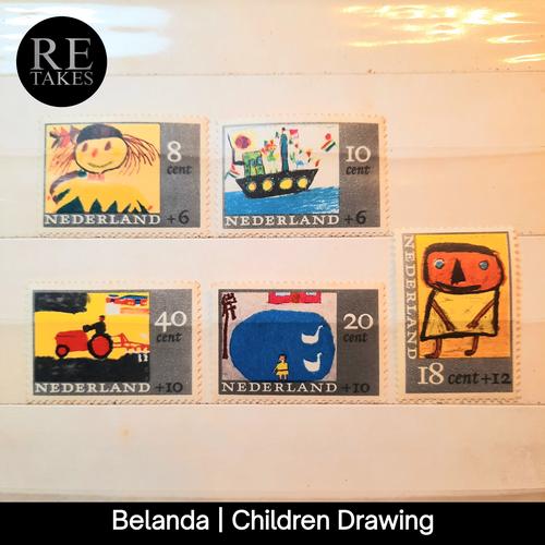 Jual Prangko Koleksi Filateli Belanda 1965 Children Drawing - Kota ...