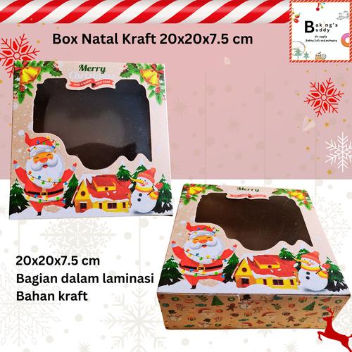 Jual Box Kotak Natal Kraft 20x20x7.5 cm - Jakarta Barat - Baking's ...
