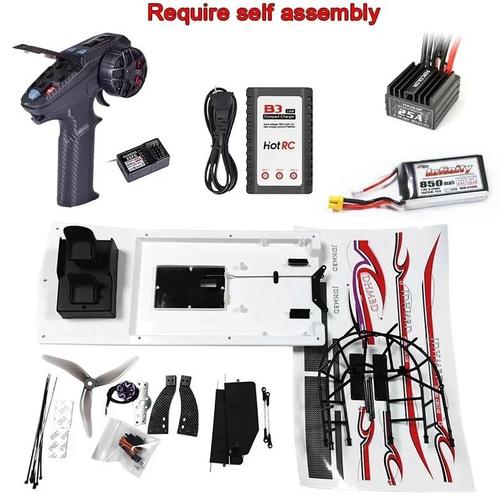 Jual 2.4g Rc Electric Boat Aerodynamic Model Diy Amphibious Rescue Air ...