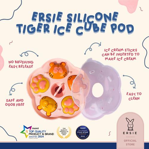 Jual ERSIE SILICONE TIGER ICE CUBE POD | Container silicone untuk Mpasi ...