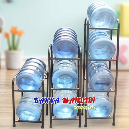 Jual Rak Galon Susun 4susun 3susun 2susun Tempat Galon Susun Besi Hitam ...