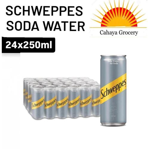 Jual Schweppes soda water ( 24pcs x 250ml ) / minuman soda GRAB/GOJEK ...