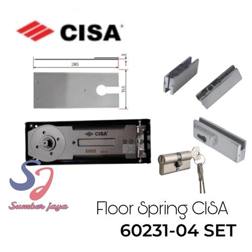 Jual FLOOR SPRING CISA 60231-4 SET FITTING || FLOOR HINGE CISA 60231-04 ...