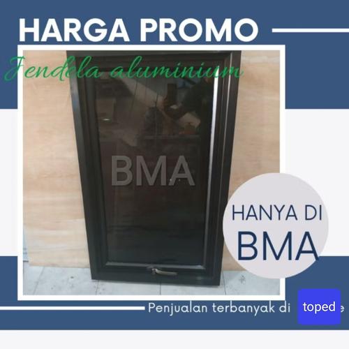 Jual jendela aluminium COKLAT 55x120 casement bovenli murah promo ...