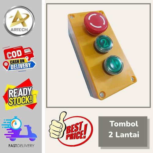 Jual TOMBOL LIFT BARANG 2 LANTAI TERBARU - Merah, Led 220v - Kab ...