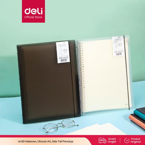 Jual Deli Binder Loose-Leaf Notebook A4 A5 B5 Strap Kunci Free Refill ...