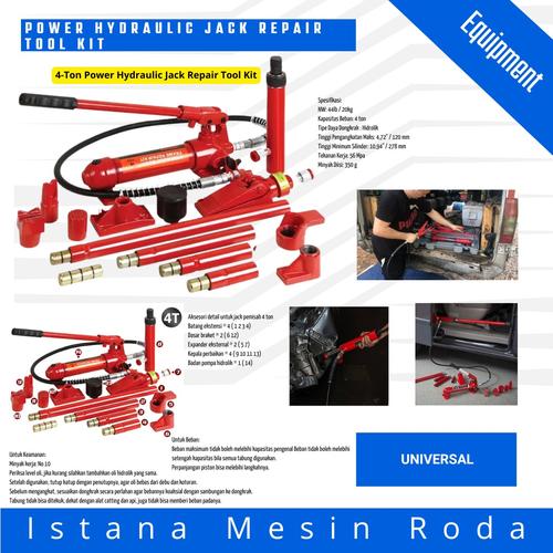 Jual 4T Auto Body Frame Repair Kit Hydraulic Porta Jack Set 4 Ton ...