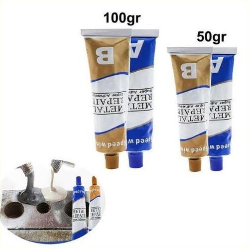 Promo Lem Besi Aluminium Super Kuat Tahan Panas Epoxy Metal Glue Repair ...