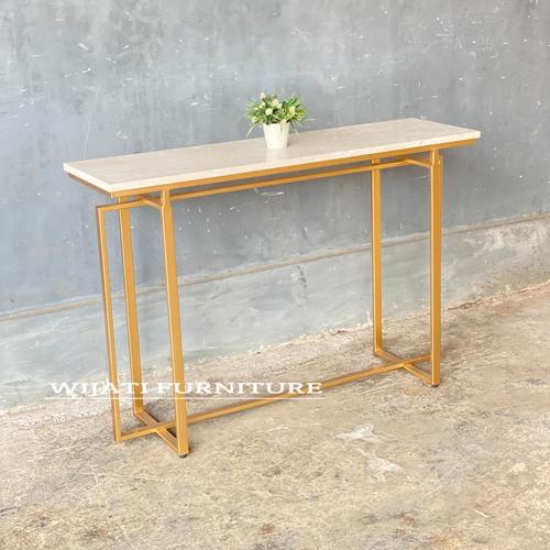 Jual Meja konsul Marmer Besi Gold Minimalis - Meja Foyer Marmer - Meja ...