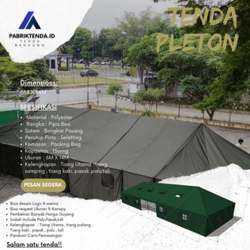 Promo Tenda Militer TNI Barrak | Tenda Pleton Regu Ukuran 6x14 Bisa ...