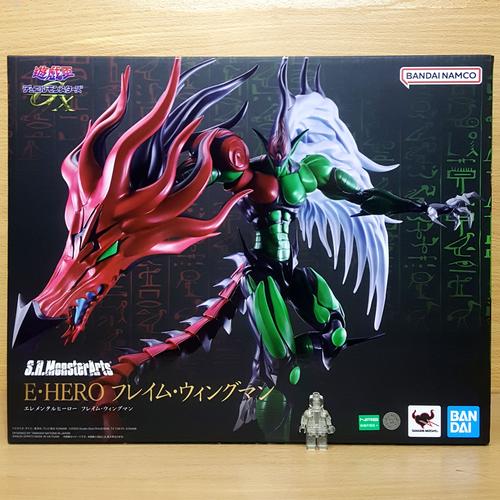 Promo S.H. Monster Arts Elemental E-HERO Flame Wingman 190mm Action ...