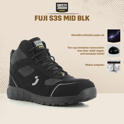 Promo Sepatu Safety Jogger Fuji S3S MID Black Sepatu Kerja Proyek Cicil ...
