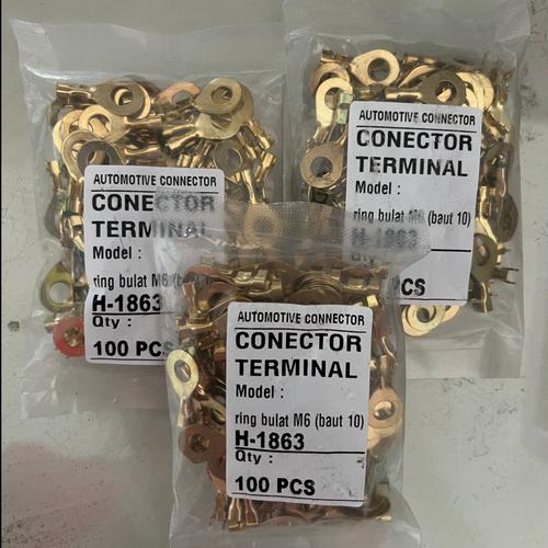 Jual Terminal Skun Bulat Ring M6 - Baut Kunci 10 - 100 pcs - Kota ...
