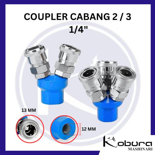 Jual Quick Coupler Cabang 2 dan 3 Coupler Connector 2 atau 3 Way Kopler ...