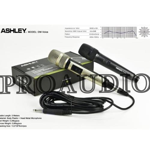 Jual ** Mic Kabel Ashley DM-VOICE DM VOICE DMVOICE Kabel Panjang 5 ...