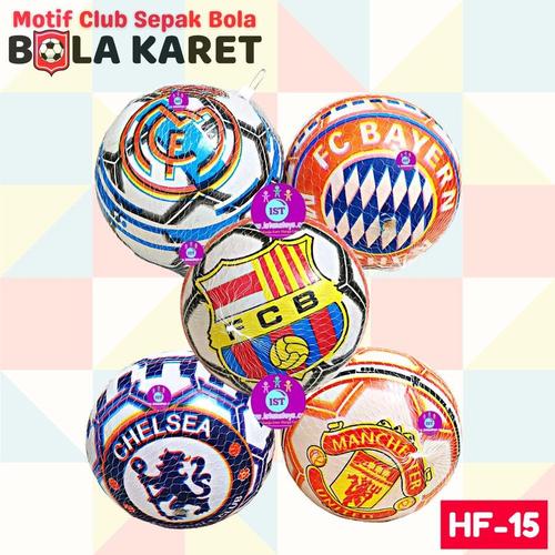 Jual Mainan Bola Karet Motif CLUB Sepak bola /Bola karet anak /Bola ...