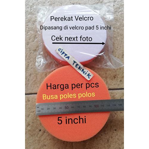 Jual Busa Poles 5 Inchi Orange Rata Polos 5inchi Model Tempel Perekat ...