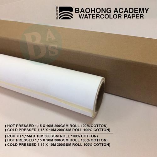 Promo Watercolor Paper ROLL Baohong Academy 1,15m X 10m 300gsm / 200gsm ...