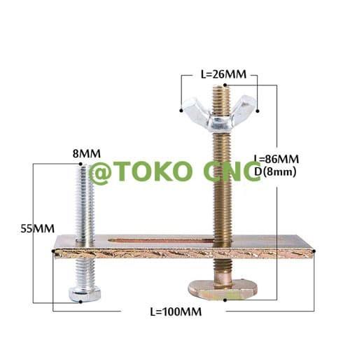 Jual CNC Table Plate Iron T Slot Milling Machine Table Drill Pengunci ...