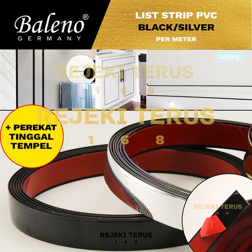 Promo List Strip PVC Sticker Black Silver Hairline Baleno / Lis Edging ...