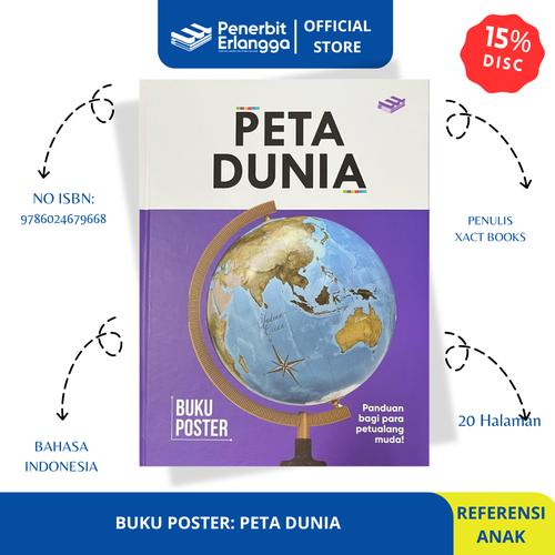 Jual BUKU POSTER: PETA DUNIA UMUM - Jakarta Timur - Penerbit Erlangga ...