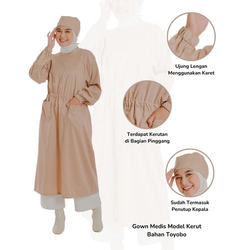 Jual Surgical Gown Medis APD Baju Jubah Operasi Model Kerut Bahan ...