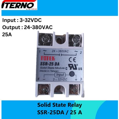 Jual Solid State Relay SSR-25DA Fotek SSR25DA 25A - FOTEK 25DA - Kota Tangerang - iterno listrik ...