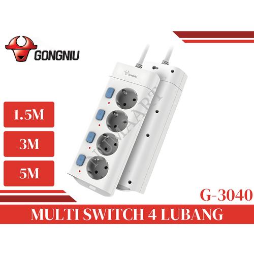 Jual GONGNIU GONEO G3040 / STOP KONTAK MULTI SWITCH SAKLAR ON OFF 4 ...