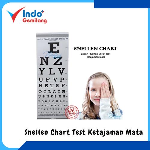 Jual Snellen Chart / Bagan Test Ketajaman Mata / Kertas test mata - Kab ...