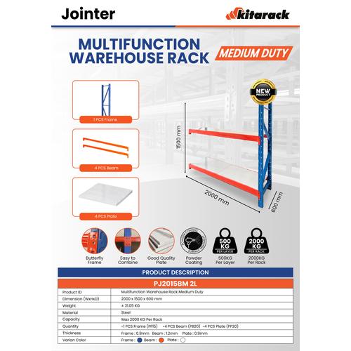 Jual Rak Gudang PJ2015 KITARACK Jointer Panjang 2 Meter ; Tinggi 1.5 ...