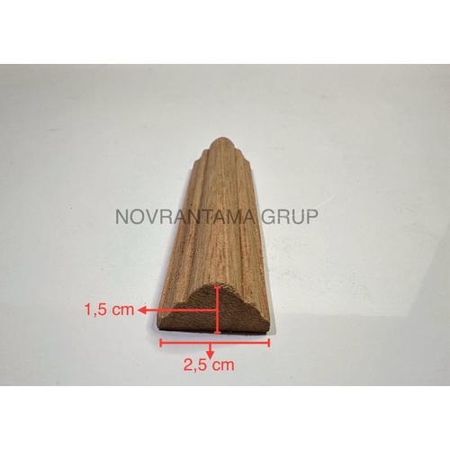 Jual Lis Profil Kayu Meranti AR 12 (2,5x1,5cm) / Lis Kayu Moulding ...