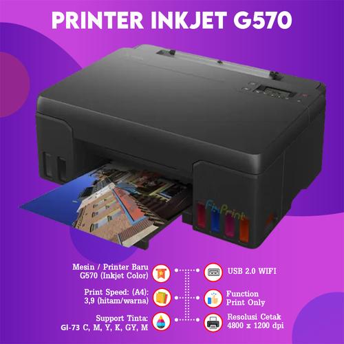 Promo Printer Canon PIXMA G570 G-570 Inkjet Photo Tinta 6 Warna GI73 ...